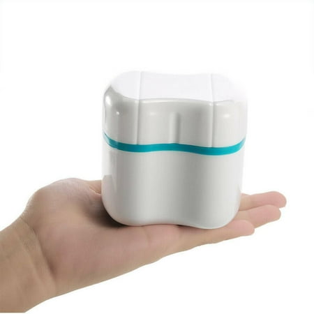 False Teeth Container Denture Box Storage Case Dental Cleaning Holder ...