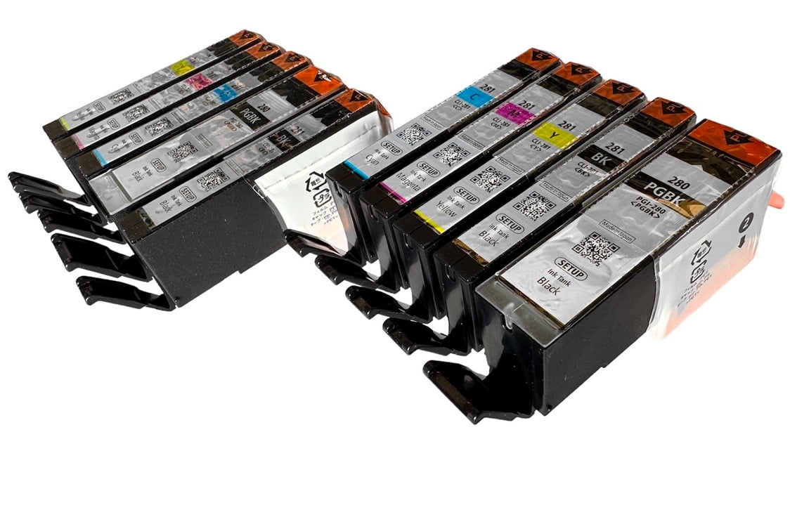 Set of 2 - 280 281 Ink Cartridges for Canon PGI-280 CLI-281 280 281 for ...