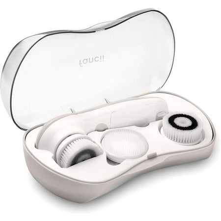 Waterproof Face Cleansing Brush Set with 3 Exfoliating Brush Heads and ...