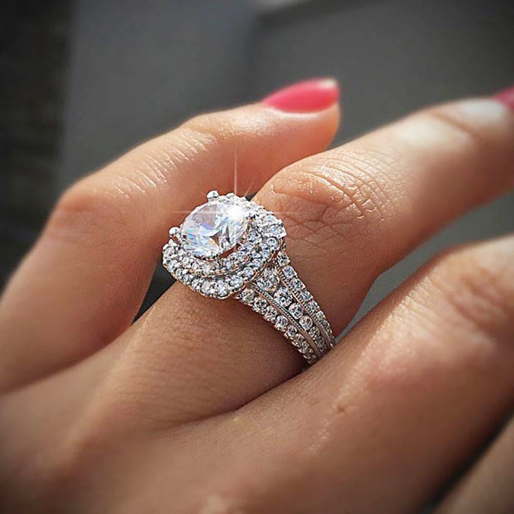 Click here for Hoarboeg Womens Ring For Beauty Ring Round Diamond... prices