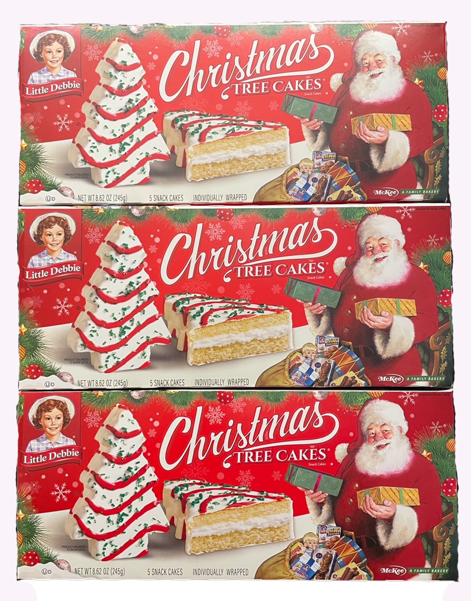 Little Debbie Vanilla Christmas Tree Cakes, Individually Wrapped, 5 ...