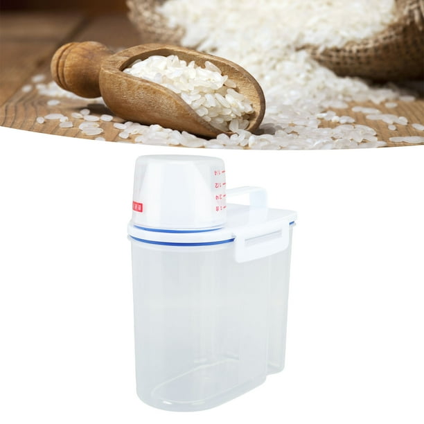 Rice Storage Bin Cereal Containers Dispenser Airtight Pour Food Storage ...