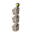 Connectable Plastic Suction Cup Baskets, 3 Pack Stack And Lock ...