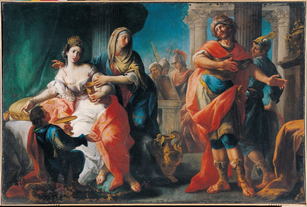 Massinissa Sending The Poison To Sophonisba Stretched Canvas - (36 x 24 ...