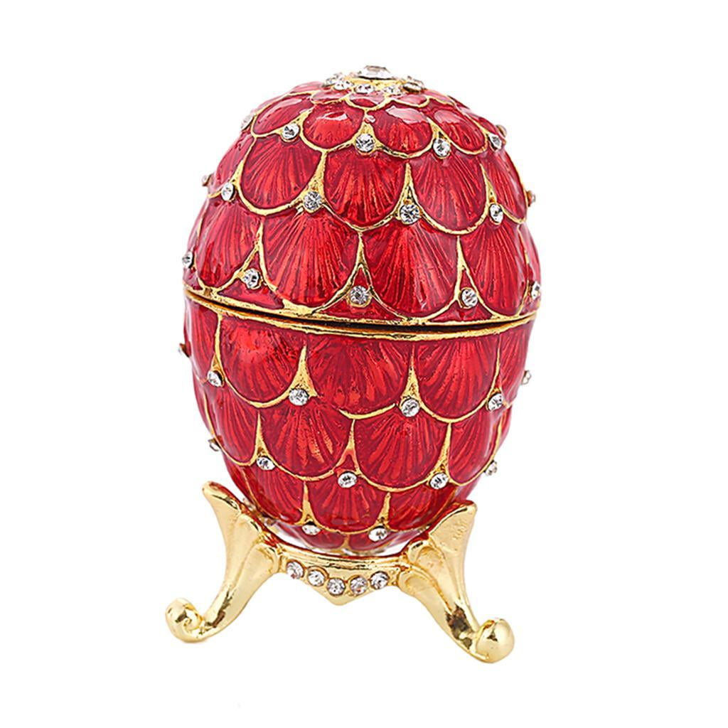 Fish Enamel Hinged Jewelry Trinket Box Ornate with Rhinestones Home ...