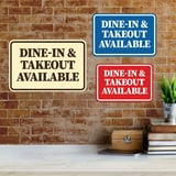 Signs ByLITA Classic Framed Dine-In And Takeout Available Door or Wall ...