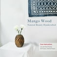 Mesmerizing Hand-carved Spiral Brown Mango Tree Wood Flower Vase ...