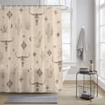 Bull Skull Shower Curtain for Bathroom, Western Brown Longhorn Cactus ...