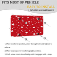 ADECORIVY White Polka Dots Front License Plate, Stars Red Novelty ...