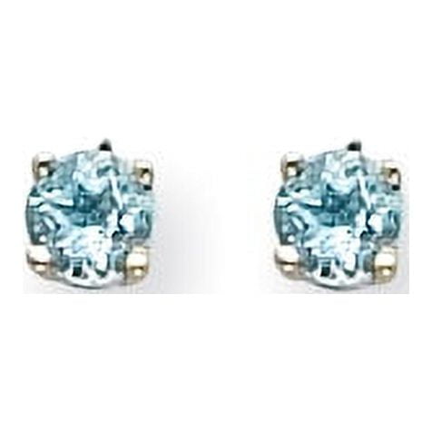 Click here for Saris And Things 14k White Gold Aquamarine Post Ea... prices