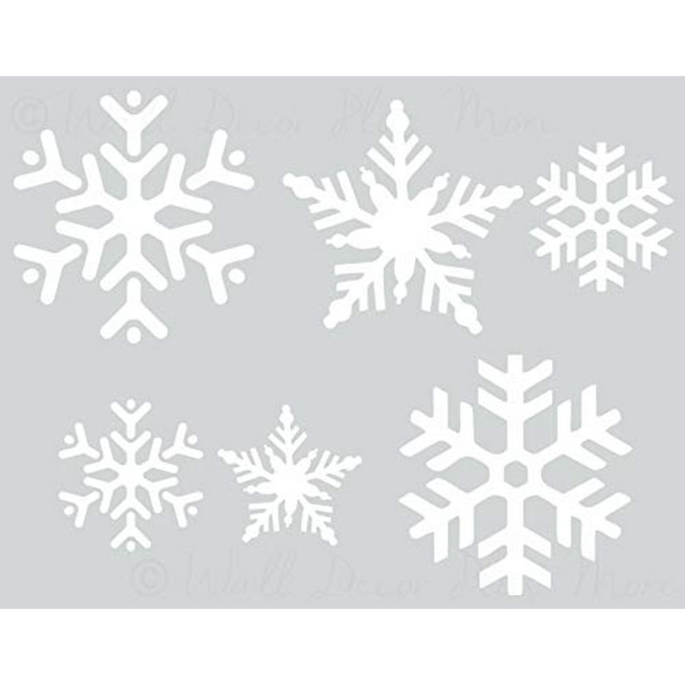Snowflakes Vinyl Decals Winter Wall Art Stickers for Seasonal Holiday ...
