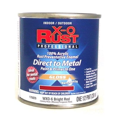 Enamel Paint, Gloss, Bright Red, Interior/Exterior, 1/2-Pt. -WXO6-HP ...