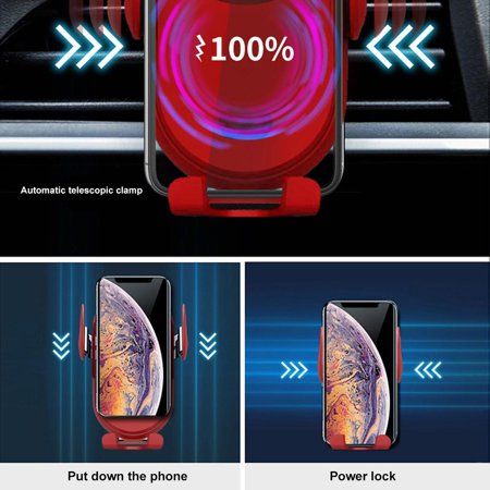 S11 Smart Infrared Sensor Wireless Charger Car Charger Automatic Mobile ...