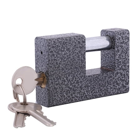 Heavy Duty Outdoor Padlock with Keys - Large Hardened Solid Steel One ...