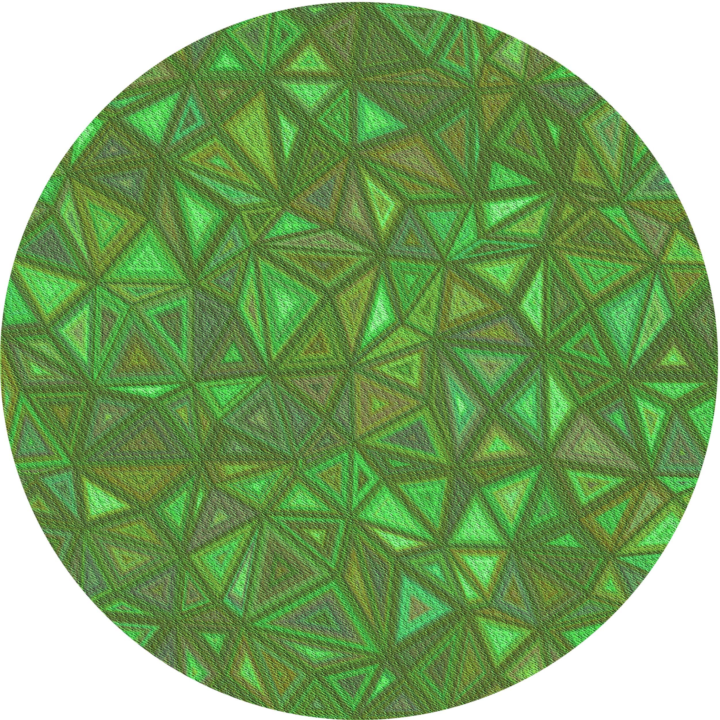 Ahgly Company Indoor Round Patterned Seaweed Green Area Rugs, 8' Round ...