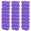 Life Story Purple Stackable Closet Storage Box Container, 55 Quart (24 ...