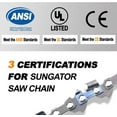 3 Chains Micro Chisel Chainsaw Chain 20 Inch .050 .325 80DL for ...