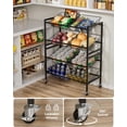 Evermagin 25.2''W Kitchen Storage Cart, Rolling Snack Cart, 4 Tier ...
