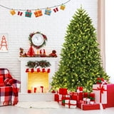 Costway 7.5ft Pre-lit PVC Christmas Fir Tree with 8 Flash Modes and 700 ...