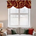Abstract Distortion Texture Tie Up Valance Curtains Brown Yellow Line ...