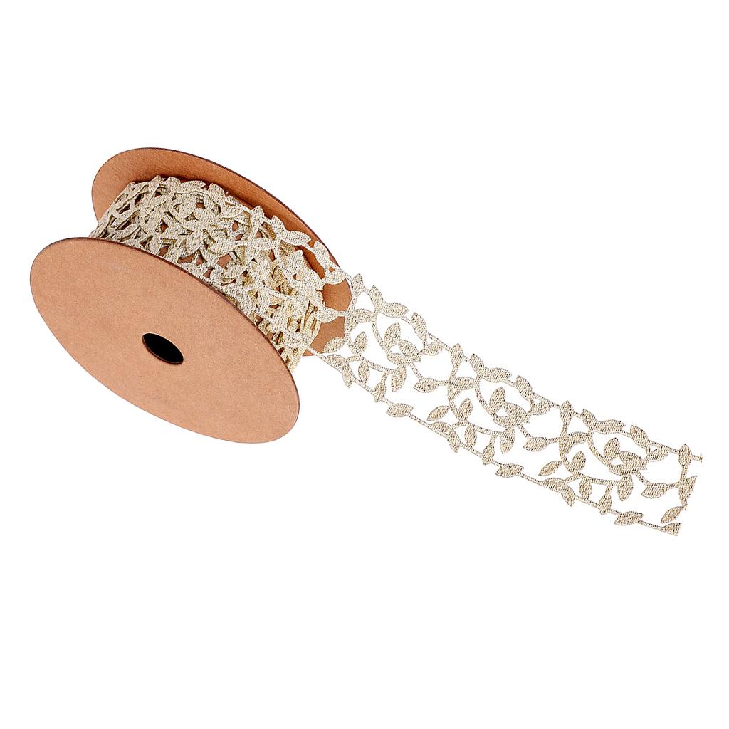 30mm Hollow Leaves Lace Embroidered Ribbon Applique for Sewing ...