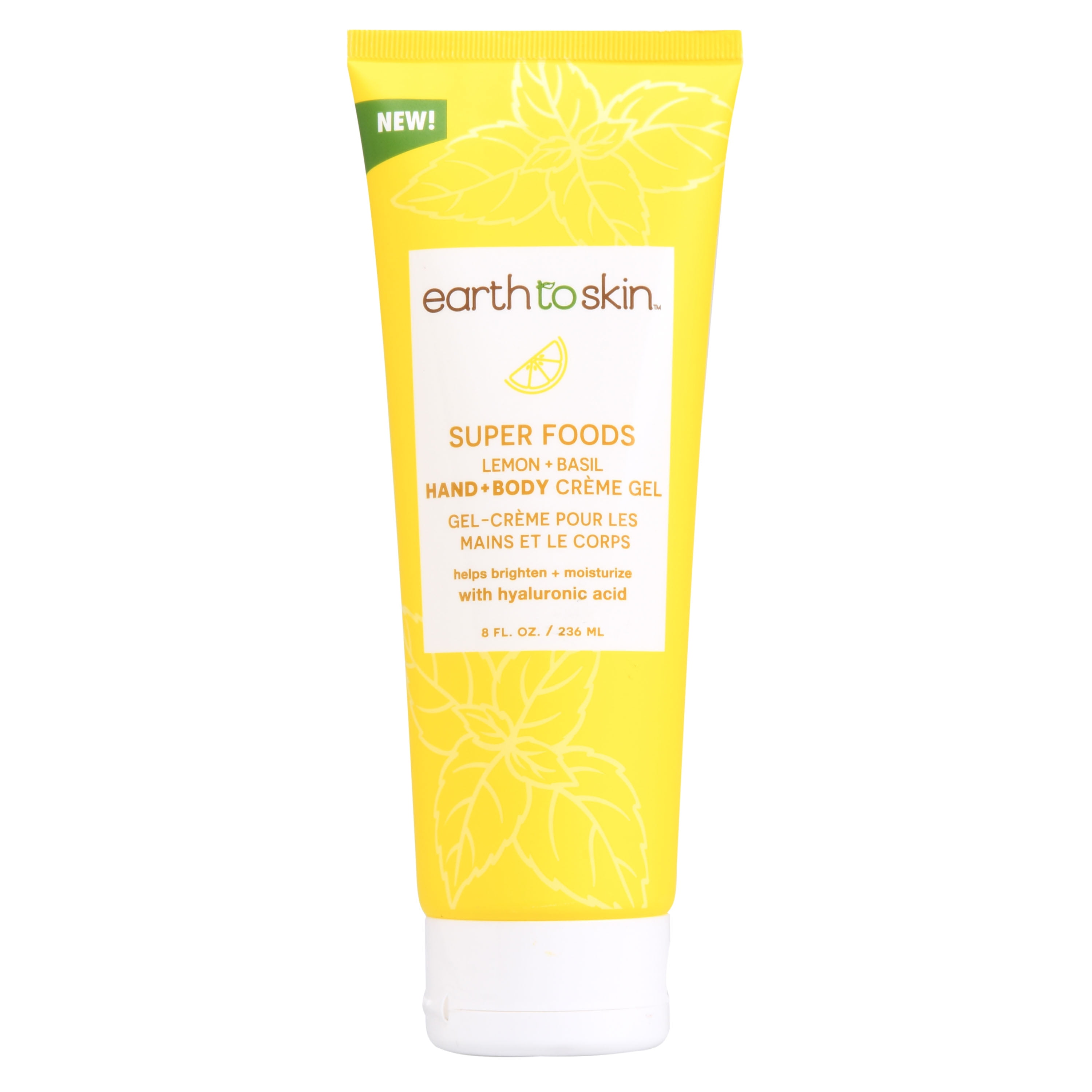 Earth to Skin Hand and Body Lotion, Lemon and Basil, Creme Gel, 8 oz ...