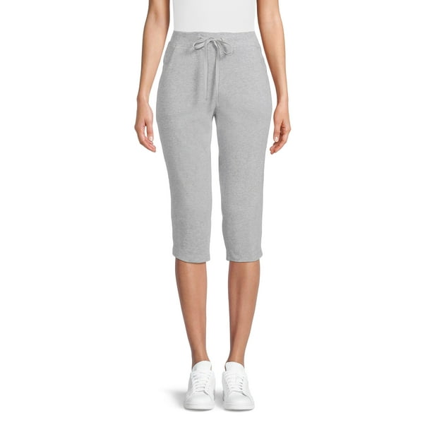 RealSize Women's French Terry Cloth Capri Pants with Pockets, XS-XXXL ...
