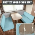 Aplkyhs Light Blue Print RV Dinette Cushion Covers Stretchable Couch ...