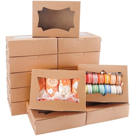WEIS 24pcs 8In Cookie Boxes Bakery Boxes with Window for Strawberries ...