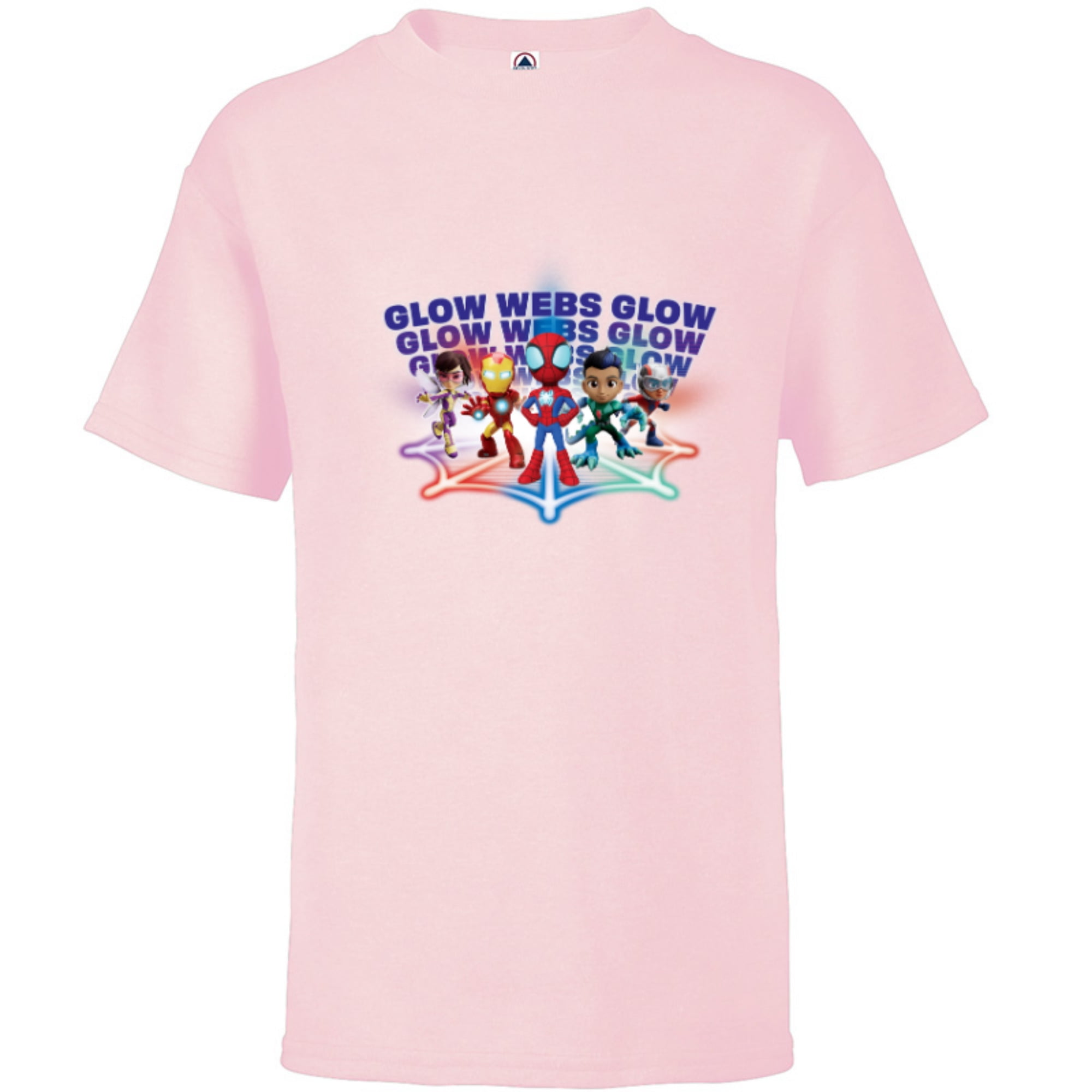 Marvel Spidey and His Amazing Friends Avengers Glow Webs - Short Sleeve ...