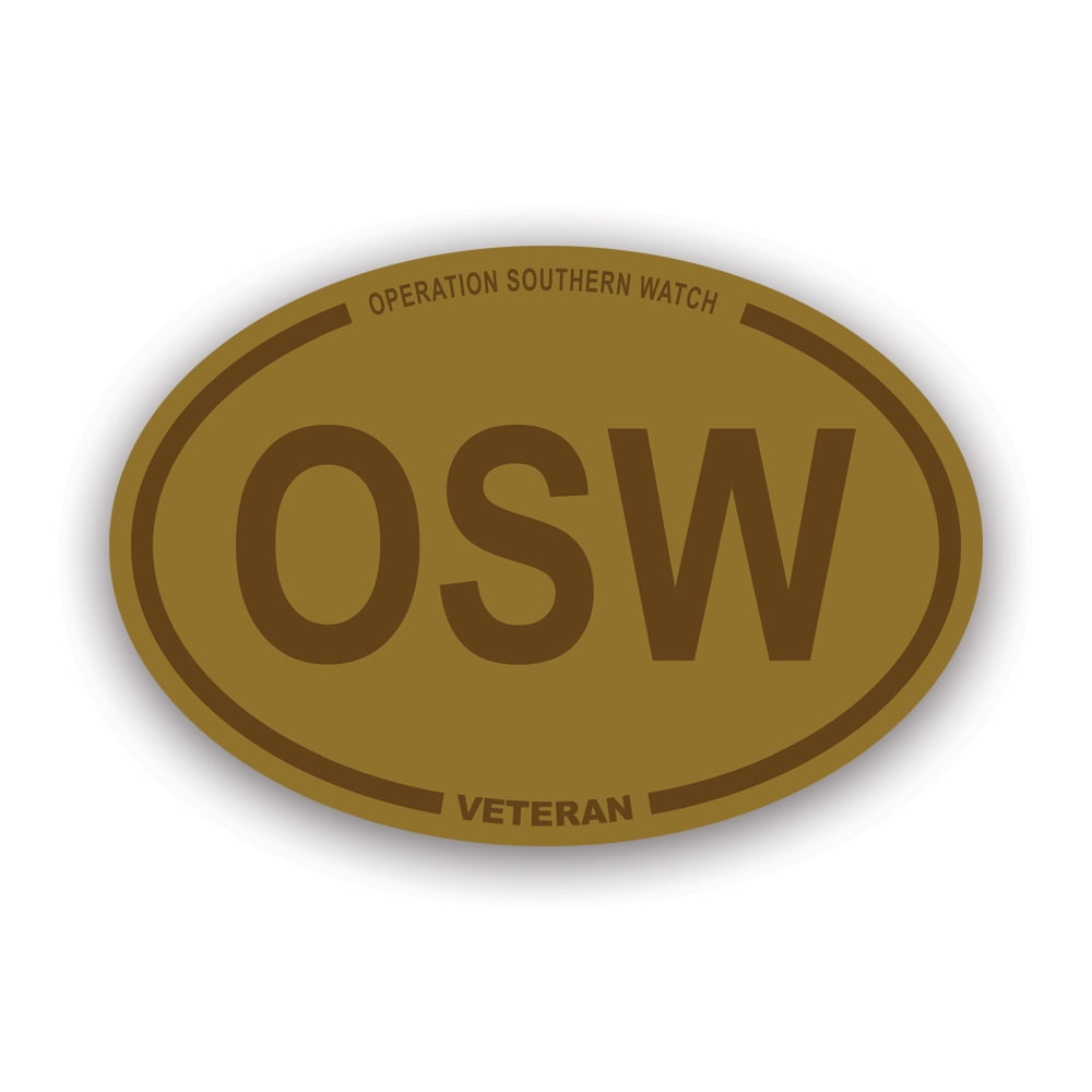 Desert Camo Operation Southern Watch Veteran OSW Oval Sticker Decal ...