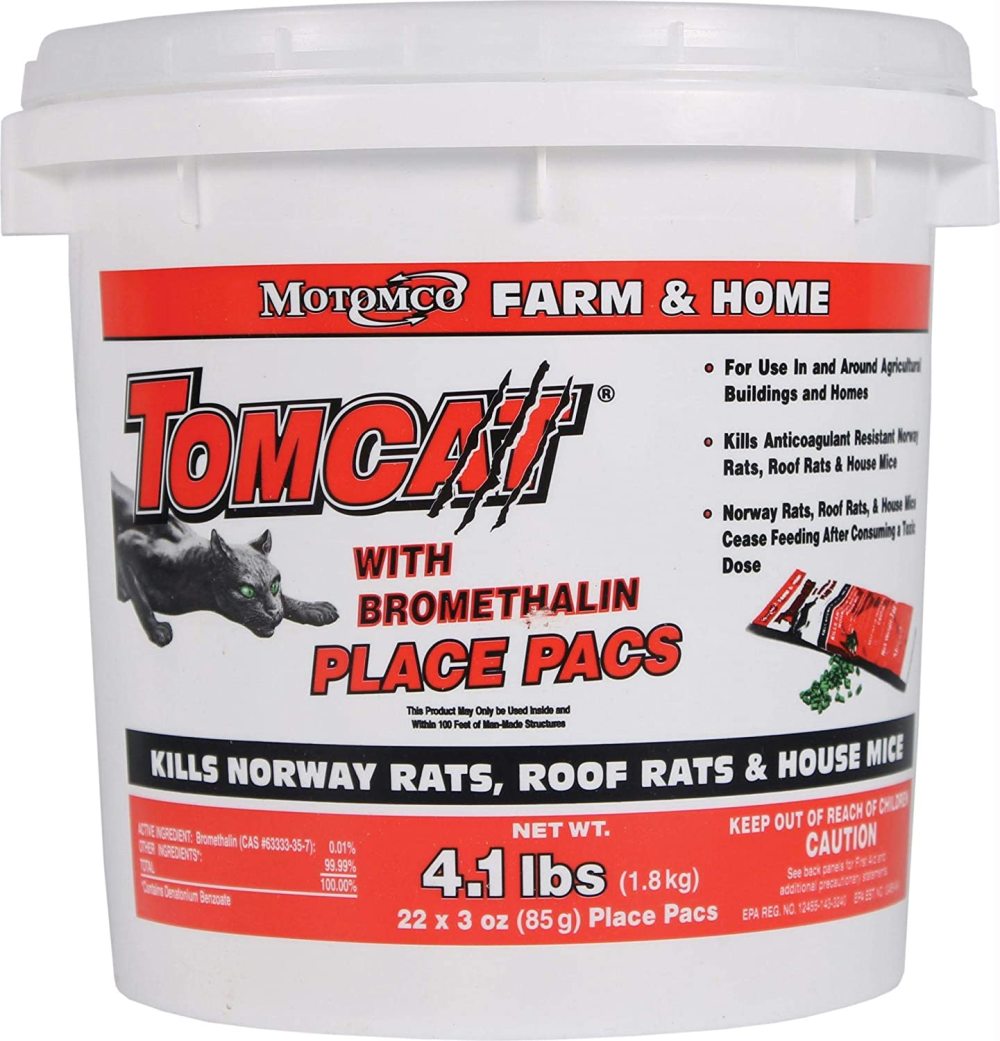 Motomco Tomcat Rat and Mouse Bait All Weather Chunx 4 LB Bucket Fast ...