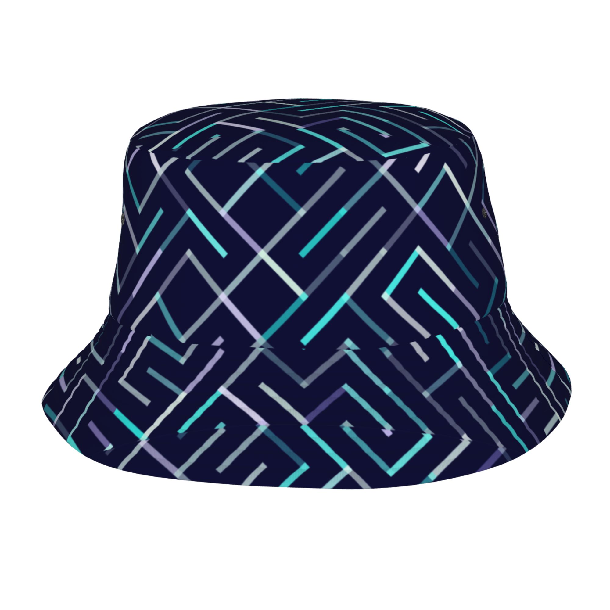 ZICANCN Labyrinthine Stripe Line Bucket Hat, Unisex Print Double-Side ...