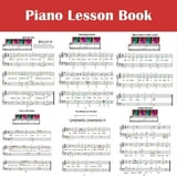 QMG Beginner Piano Book with Color Key Stickers for Kids, 50 Popular ...