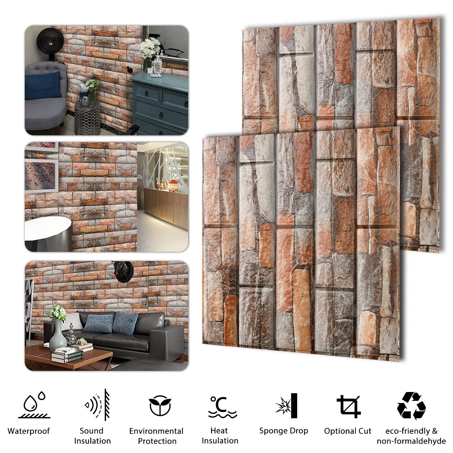 Innens 10 Pcs of 3D Foam Anti-Collision Self-Adhesive Wall Stickers ...