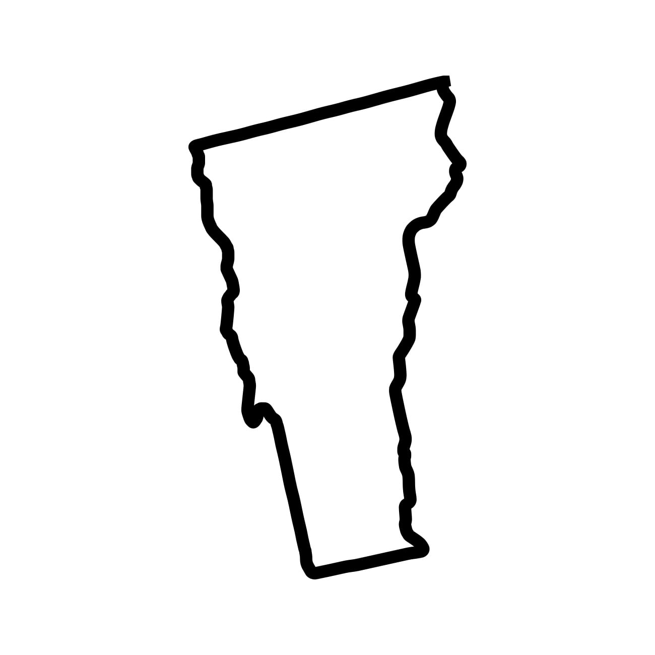 Vermont Outline Sticker Decal Die Cut - Self Adhesive Vinyl ...
