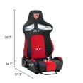Universal Reclinable Racing Simulator Seat with Adjustable Slide Base ...