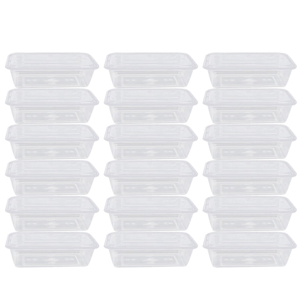 50pcs Transparent Fruit Carry Out Box Disposable Salad Meal Containers ...