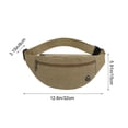 Canvas Waist Bag Crossbody Sling Bag Multi Pocket Adjustable Strap ...