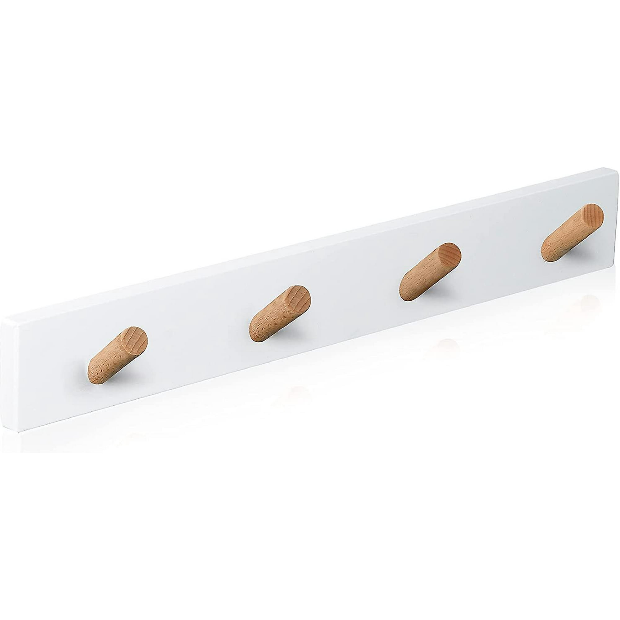 Click here for Unbranded Wooden Wall Coat Rack - 4 Hooks - Wall C... prices