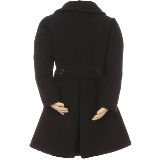 BluNight Collection - Little Girls Dress Coat Long Sleeve Button Pocket ...