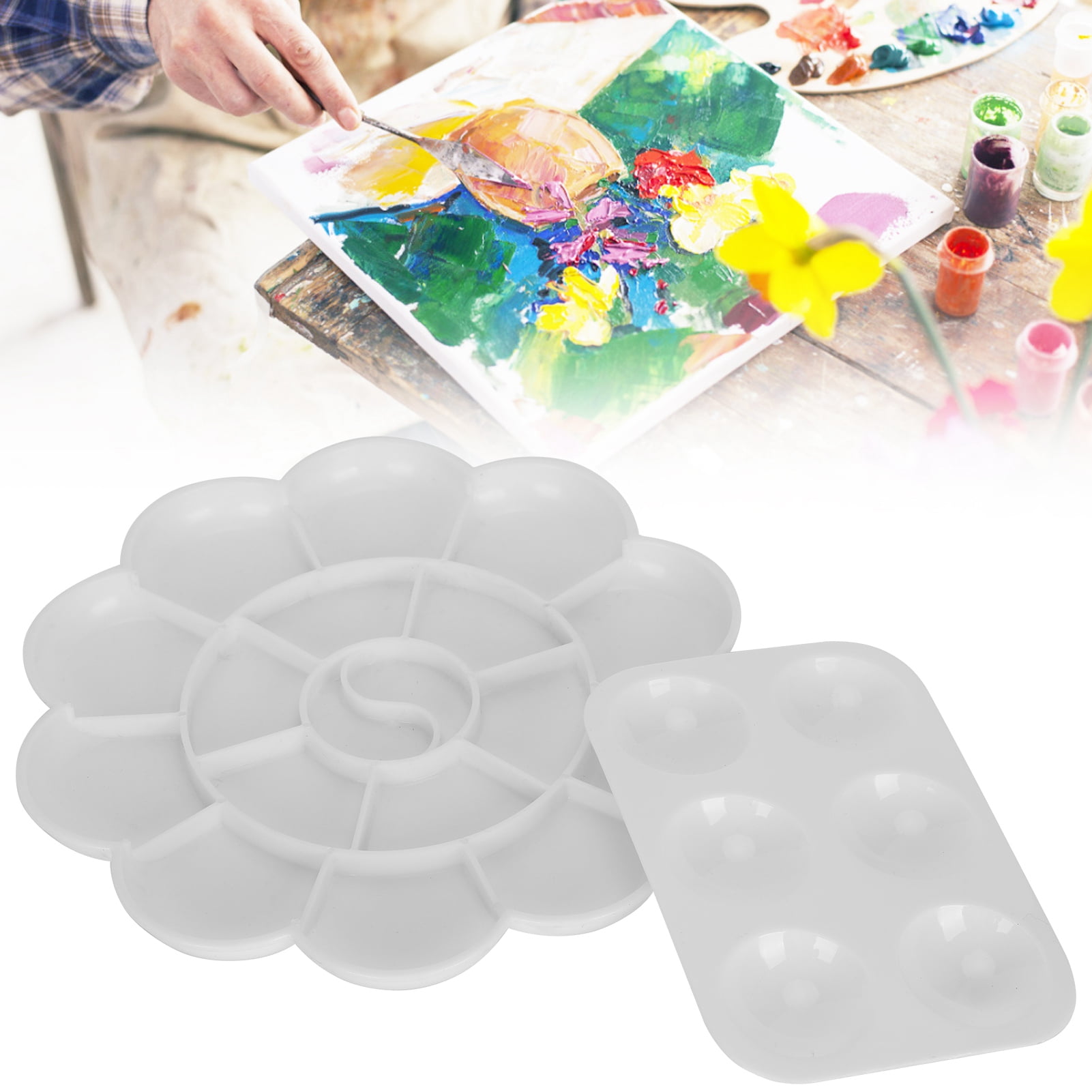 Click here for Ylshrf White Palette  Easy To Hold Paint Palette F... prices