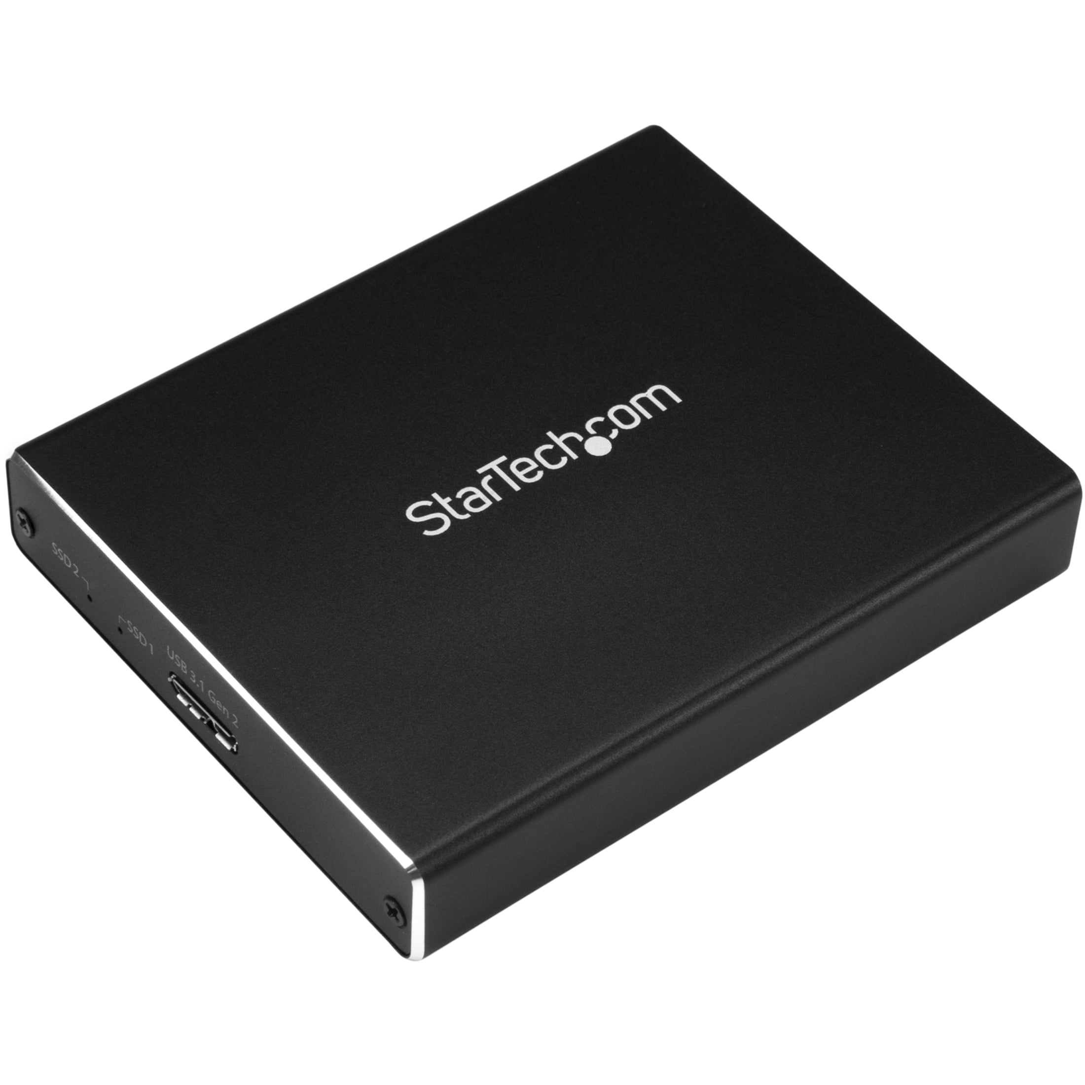 StarTech.com Dual M.2 Enclosure, RAID, M.2 SATA SSD Enclosure, USB 3.1 ...