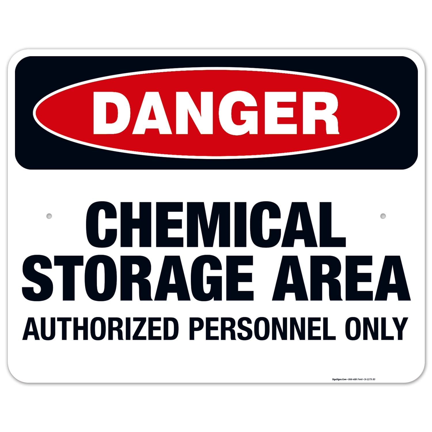 Danger Chemical Storage Area Authorized Personnel Only Sign, OSHA ...