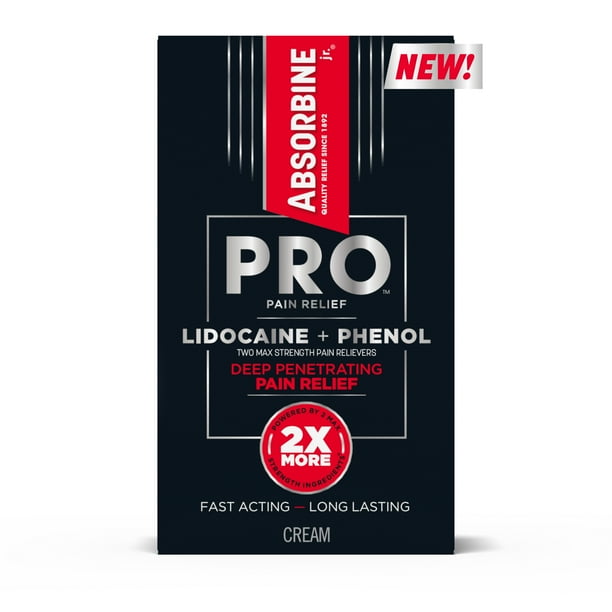 Absorbine Jr. Pro Max Strength Lidocaine Cream, Maximum Strength ...
