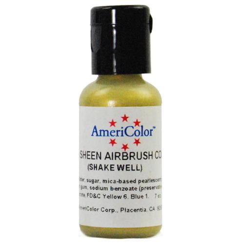 AmeriColor AmeriMist Gold Sheen, .65 Ounce, Airbrush Food Color ...