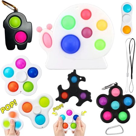 Simple Dimple Pack of 7 - Stress and Anxiety Relief Mini Simple Dimples ...