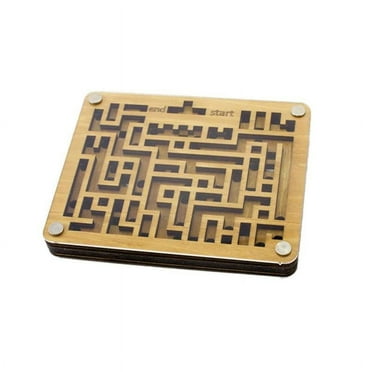 Labyrinth Wooden Maze Game with Two Steel Marbles, Puzzle Game by Hey ...