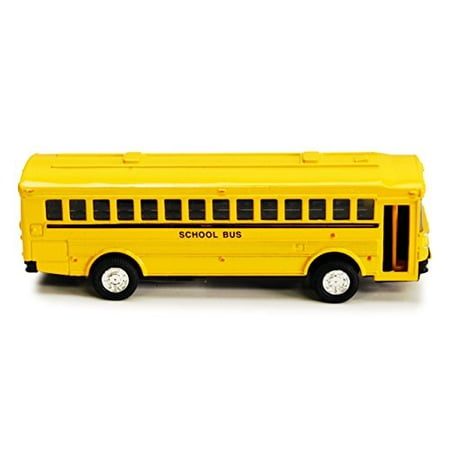Flat Nose Metro 5-inch Metal Die Cast School Bus (Pullback Motorized ...