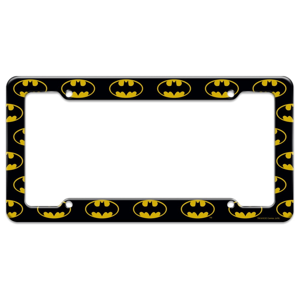 Batman Classic Bat Shield Logo License Plate Tag Frame - Walmart.com